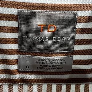 Thomas Dean | Shirts | Thomas Dean Mens Dress Shirt Brown | Poshmark